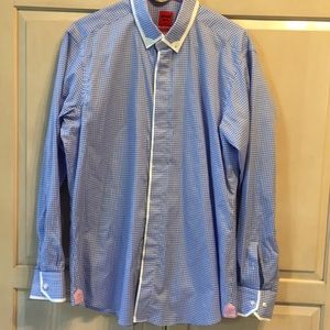 XOOS CA | Shirts | Xoos Ca Rock Mens Blue And White Dress Shirt | Poshmark